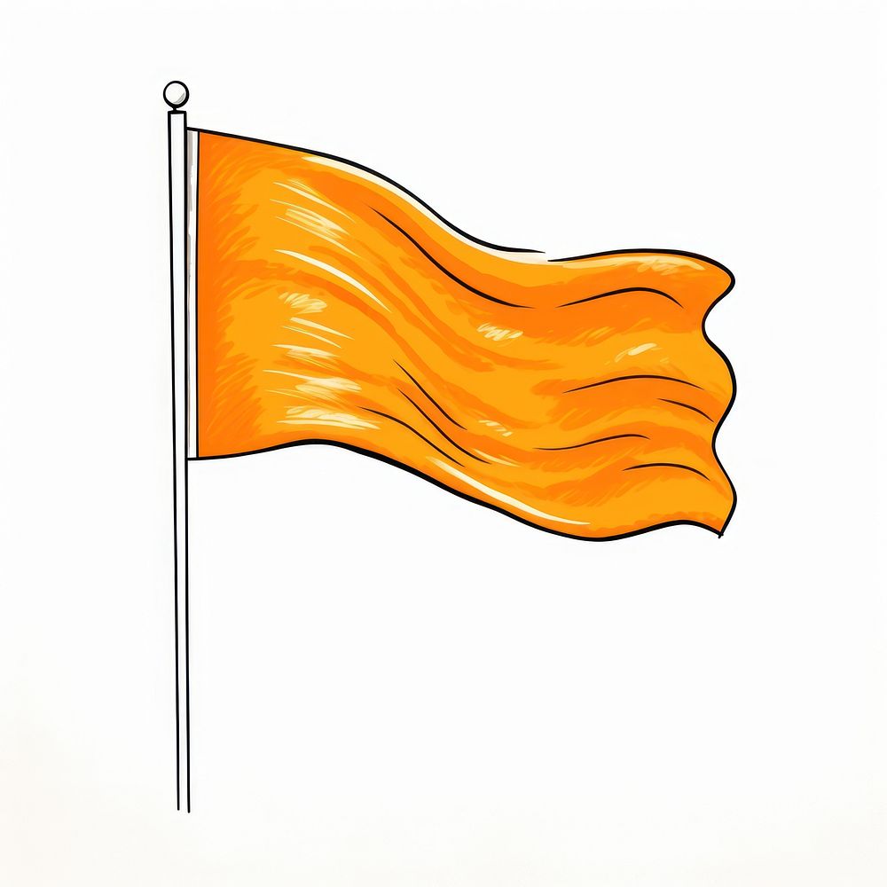 Orange color flag line white | Free Photo Illustration - rawpixel