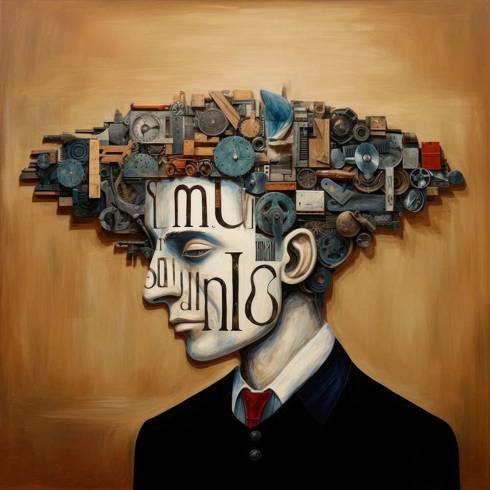 Illustration overthinking portrait painting adult | Free Photo ...