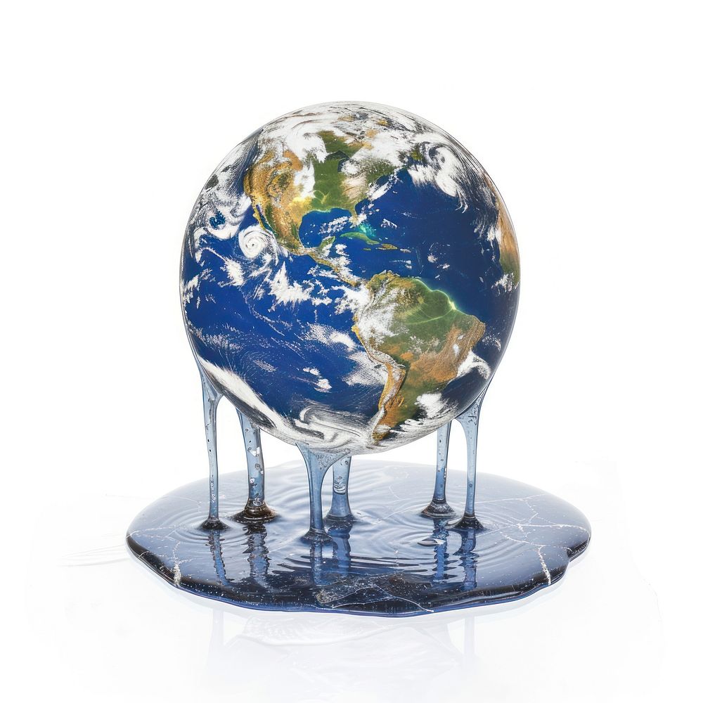 Photo melting earth sphere planet | Free Photo - rawpixel