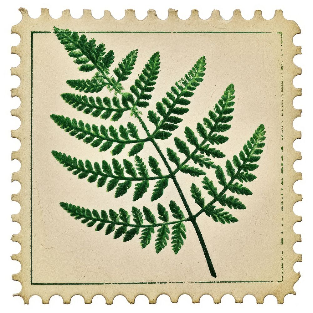 Vintage postage stamp fern plant | Premium Photo Illustration - rawpixel