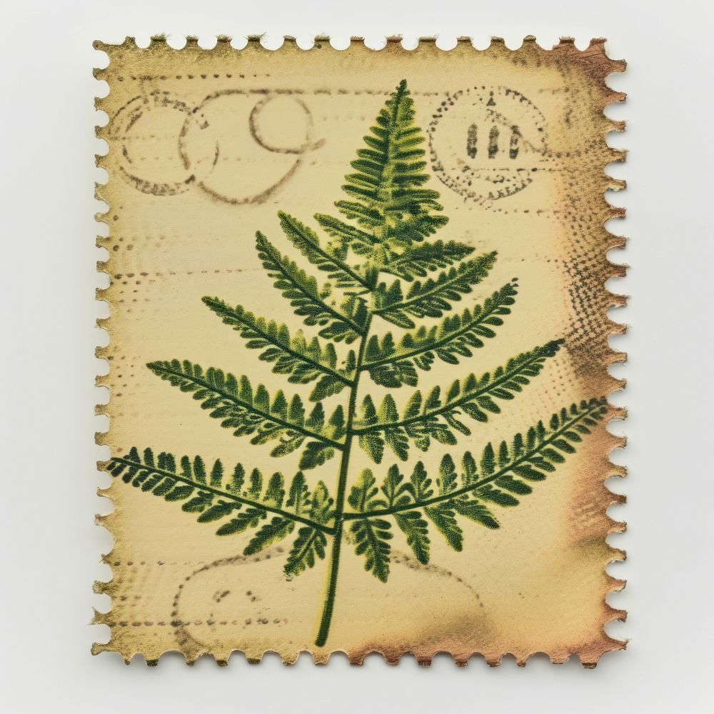 Vintage postage stamp fern pattern | Premium Photo Illustration - rawpixel