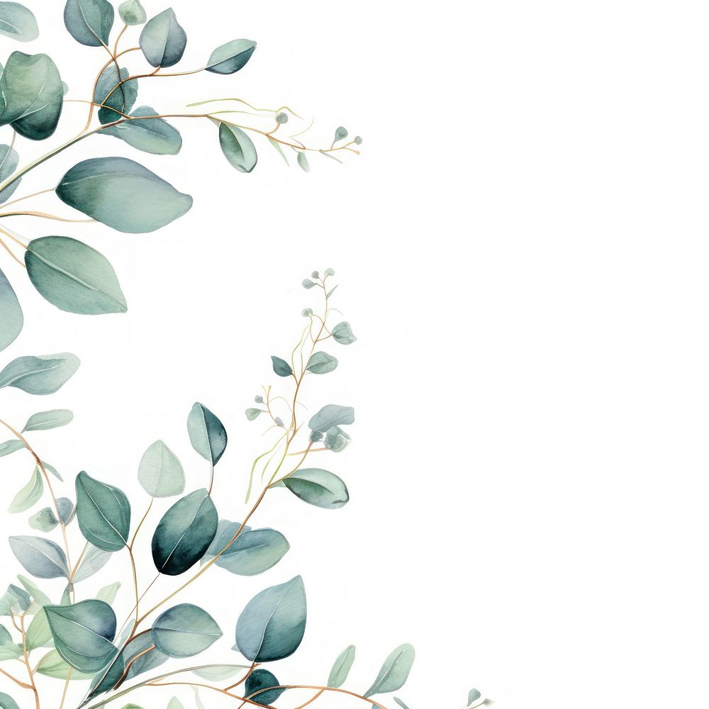 Eucalyptus border backgrounds pattern plant. | Free Photo Illustration ...