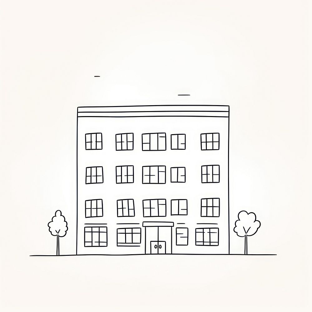 Building sketch drawing line. | Free Photo Illustration - rawpixel