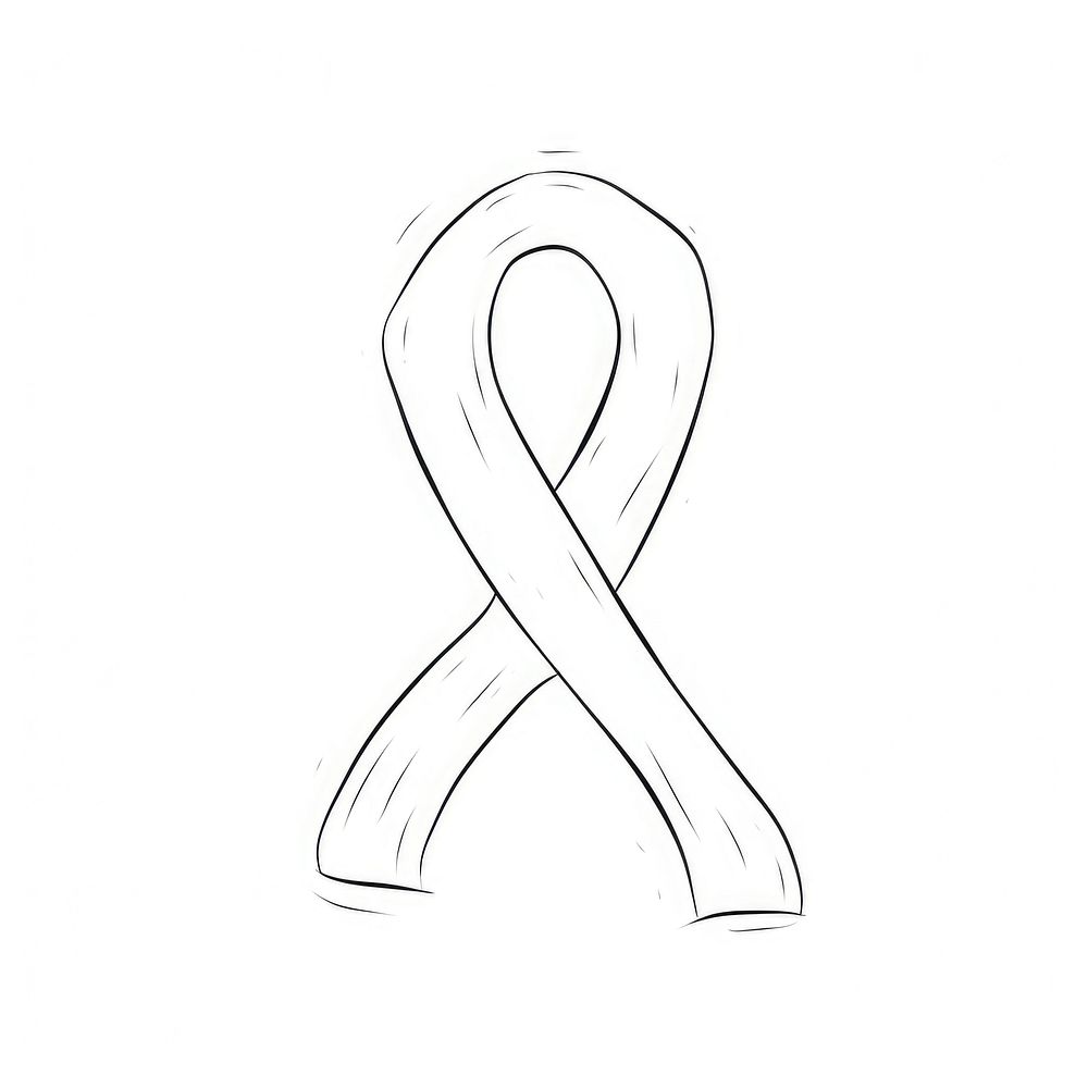 Cancer ribbon sketch symbol line. | Free Photo Illustration - rawpixel
