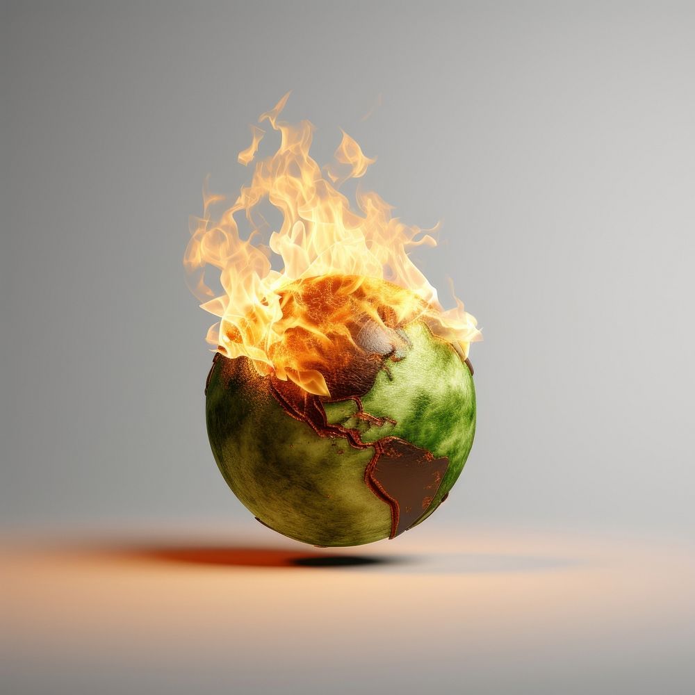 Photography Burning green earth fire | Premium Photo - rawpixel