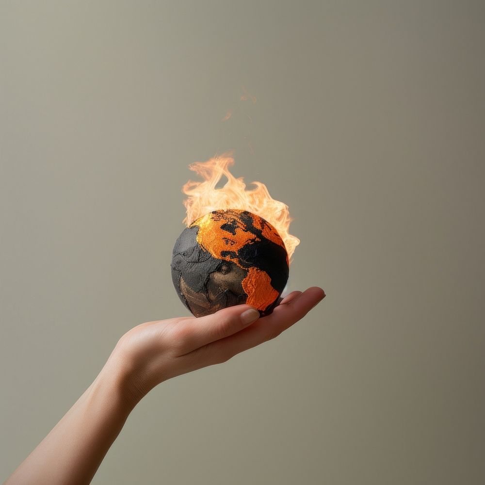 Photography hand holding Burn earth | Free Photo - rawpixel