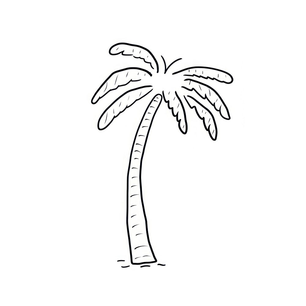 Palm tree sketch drawing doodle. | Free Photo Illustration - rawpixel