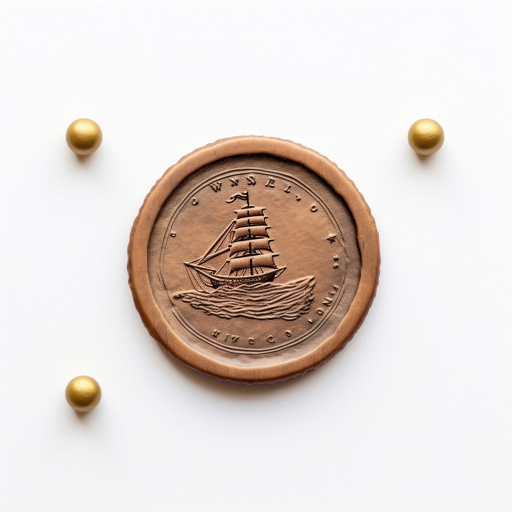 Seal Wax Stamp ship bronze | Free Photo - rawpixel