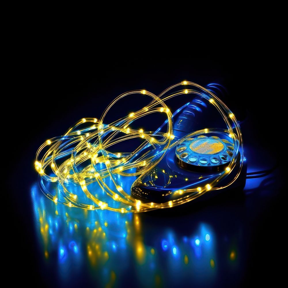 Telephone line light lighting yellow. | Free Photo Illustration - rawpixel