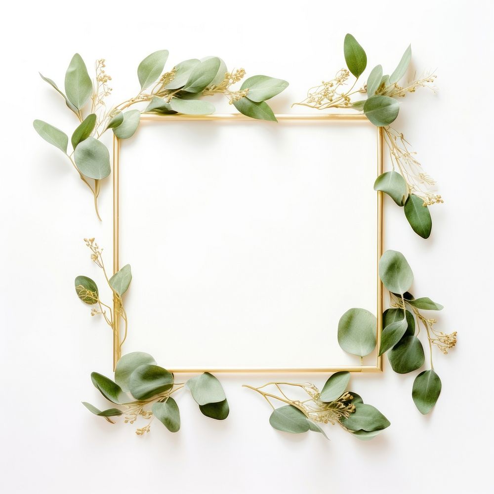 Plant green frame white background. | Free Photo - rawpixel