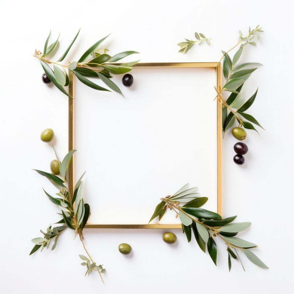 Olive frame white background celebration. | Free Photo - rawpixel