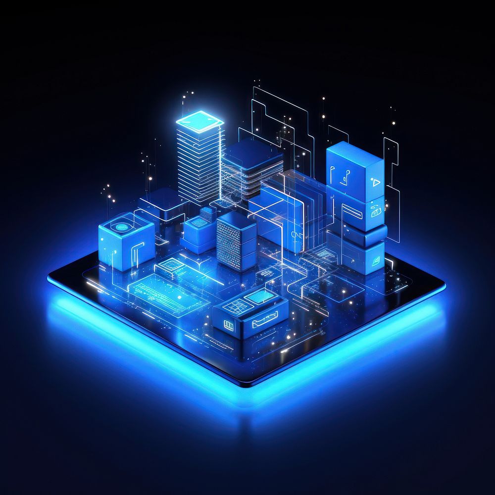 Isometric architecture electronics building. | Free Photo Illustration ...