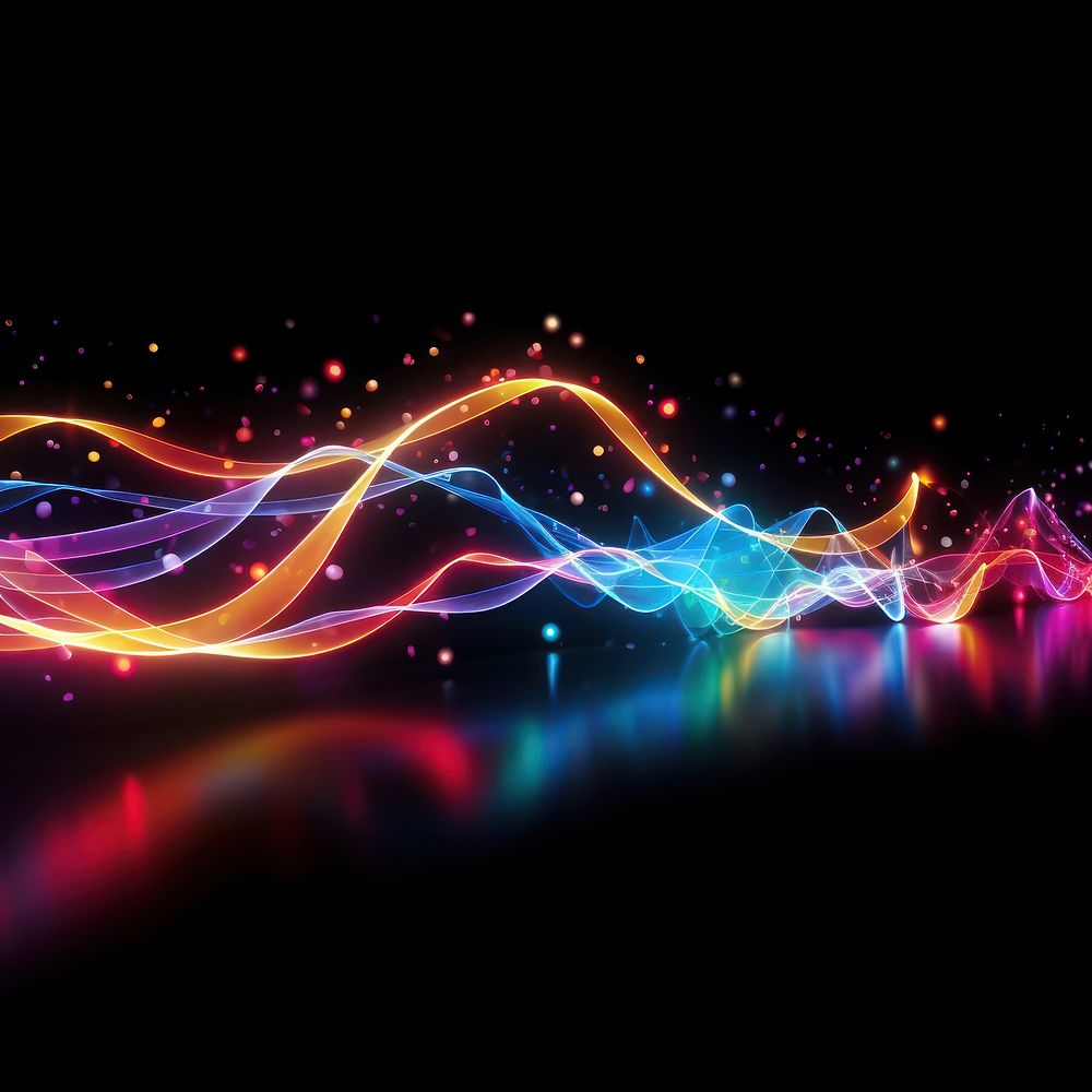 Light strings neon backgrounds technology. | Free Photo Illustration ...