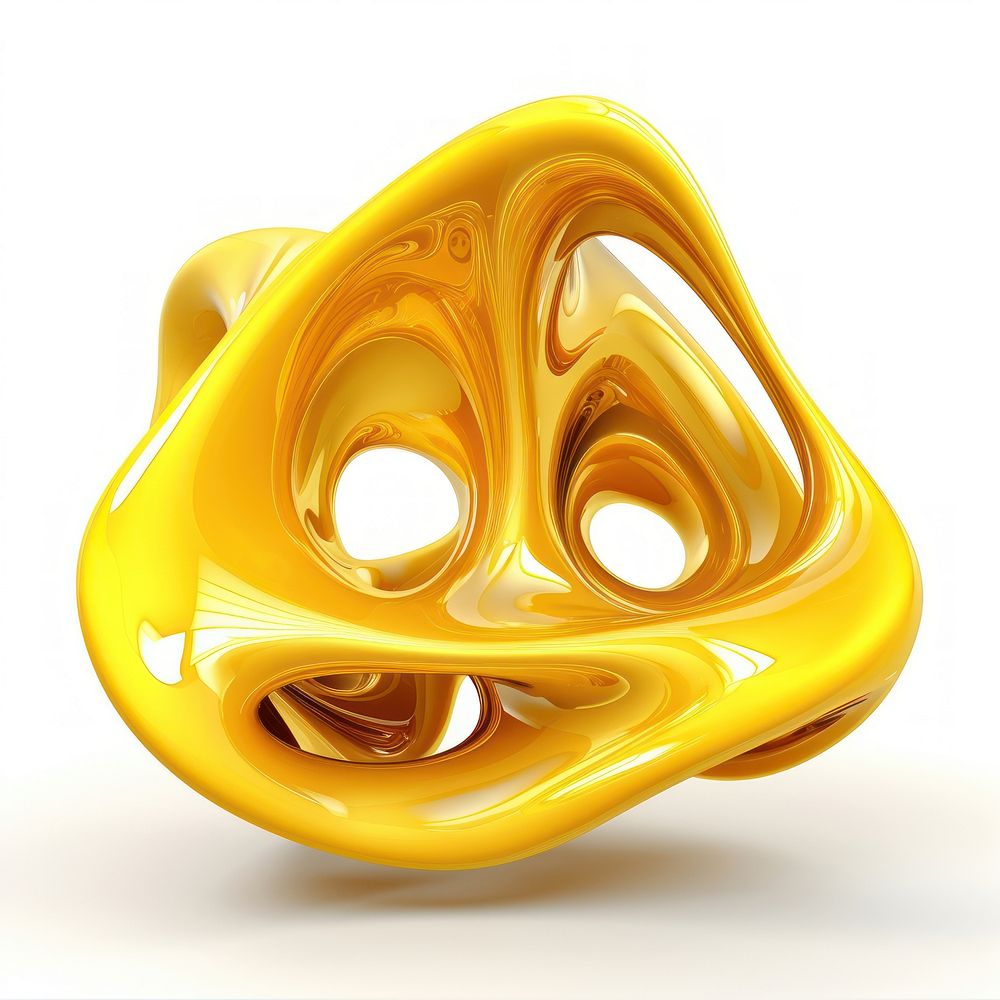 Surreal abstract shape yellow color | Premium Photo Illustration - rawpixel
