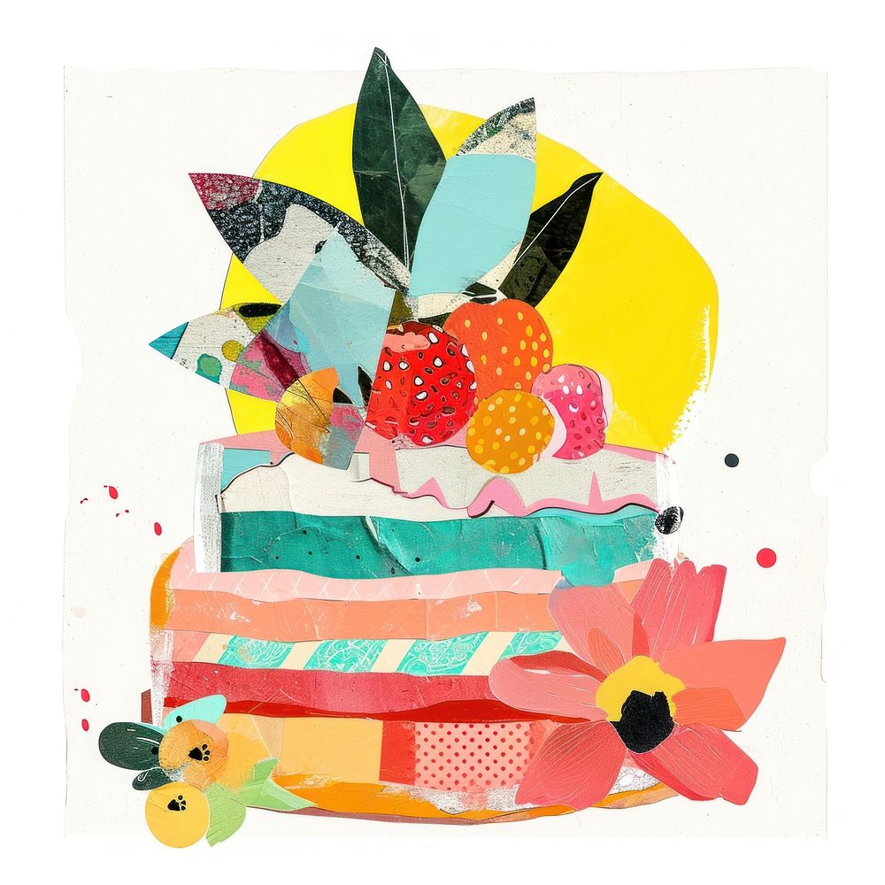 Retro Collages whit cake paper | Premium Photo Illustration - rawpixel