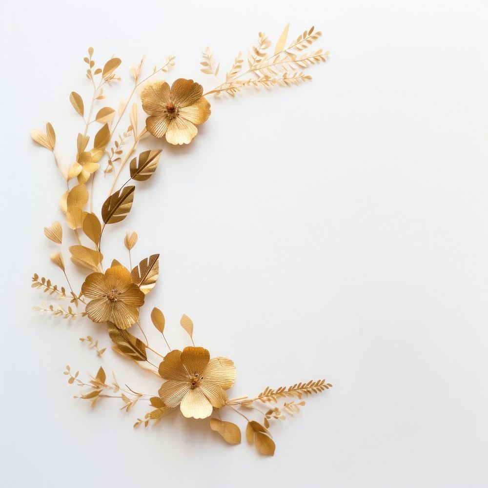Real pressed gold glitter flowers | Premium Photo - rawpixel