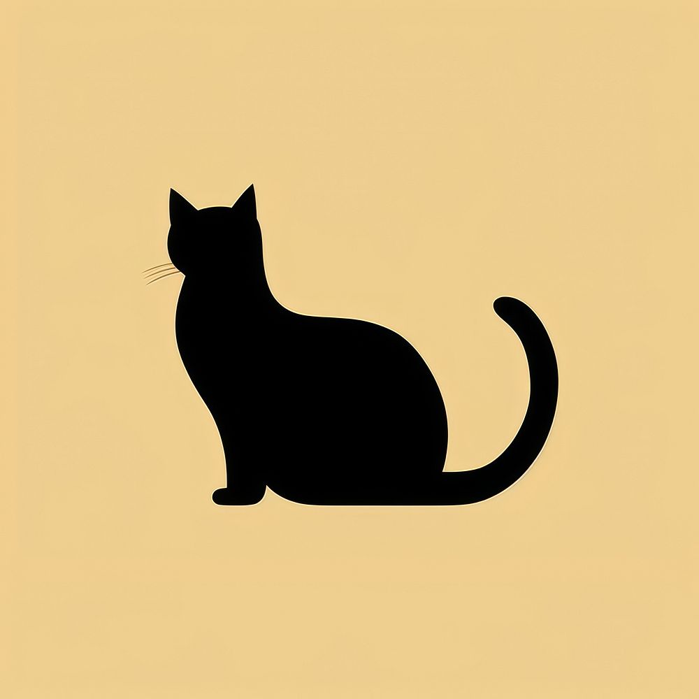 Illustration simple cat silhouette animal | Free Photo Illustration ...
