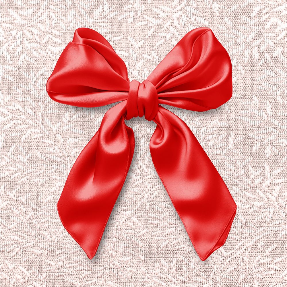 Red ribbon bow mockup psd | Premium PSD Mockup - rawpixel