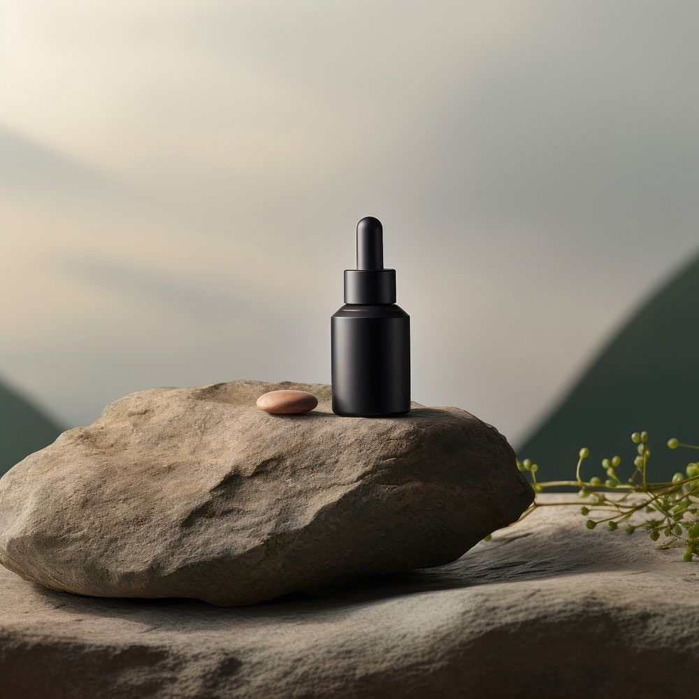 Cosmetic dropper cosmetics bottle rock. | Premium Photo - rawpixel
