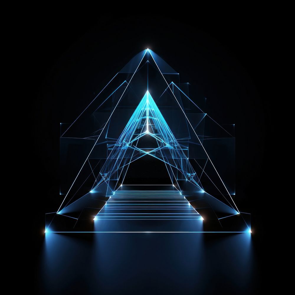 Geometric shape light technology abstract. | Free Photo Illustration ...