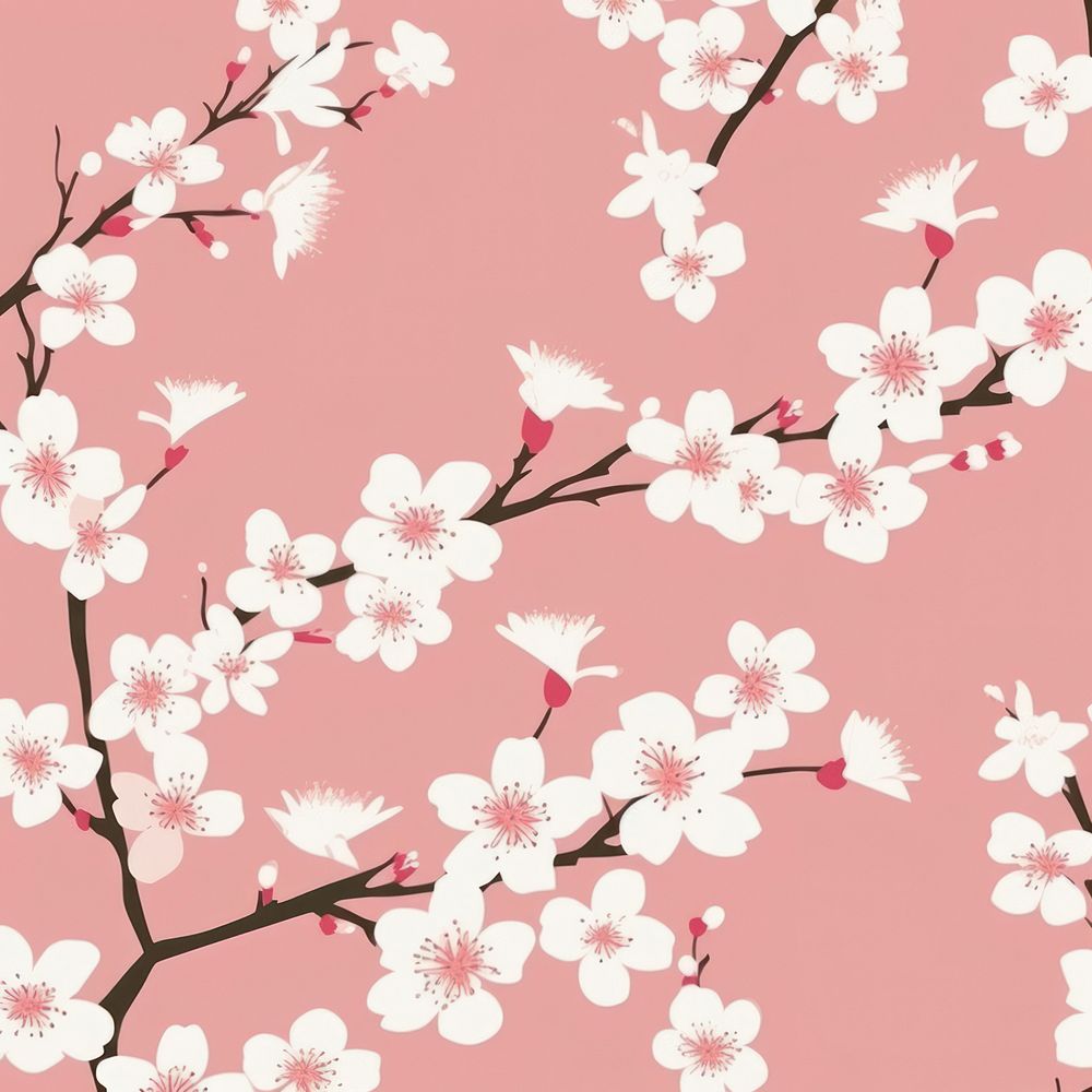 Sakura pattern backgrounds blossom flower. | Free Photo Illustration ...