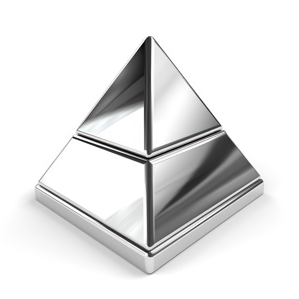 Pyramid Chrome material silver pyramid | Free Photo Illustration - rawpixel