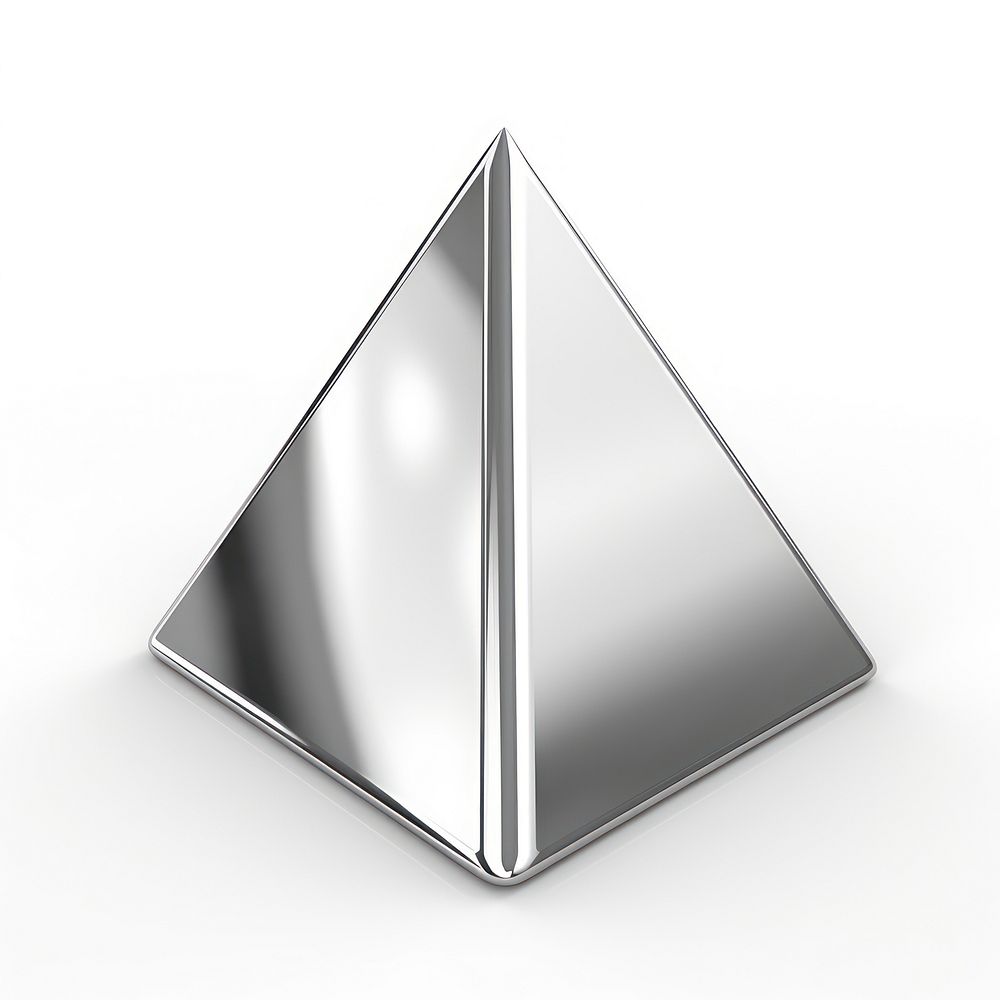 Pyramid Chrome material pyramid silver | Premium Photo Illustration ...
