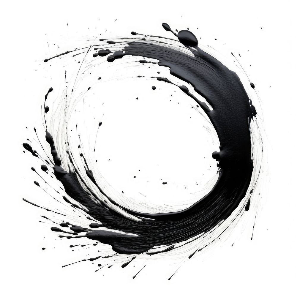 Ink paint stroke circle white | Free Photo Illustration - rawpixel