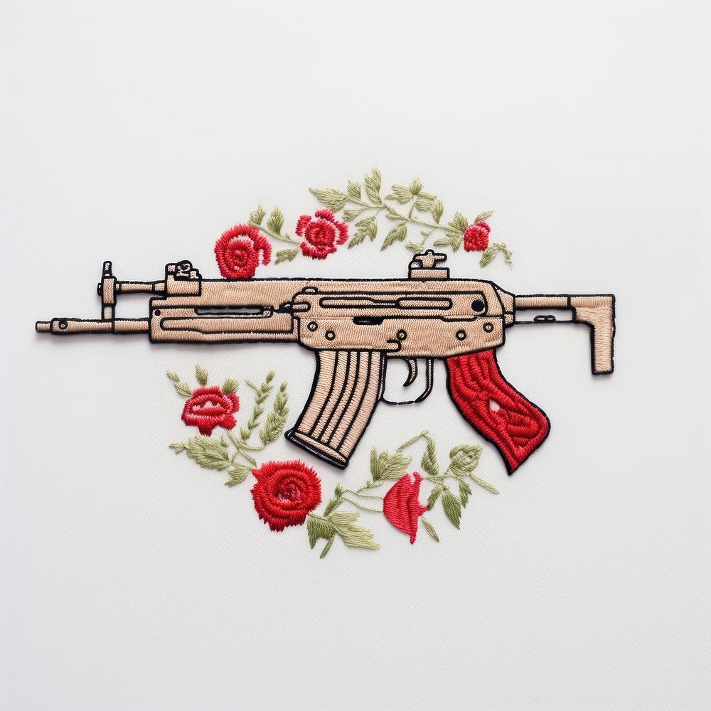 Gun embroidery style weapon rifle | Premium Photo - rawpixel