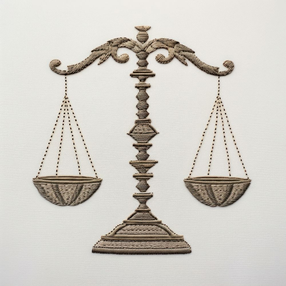 Justice scale embroidery style architecture | Free Photo - rawpixel