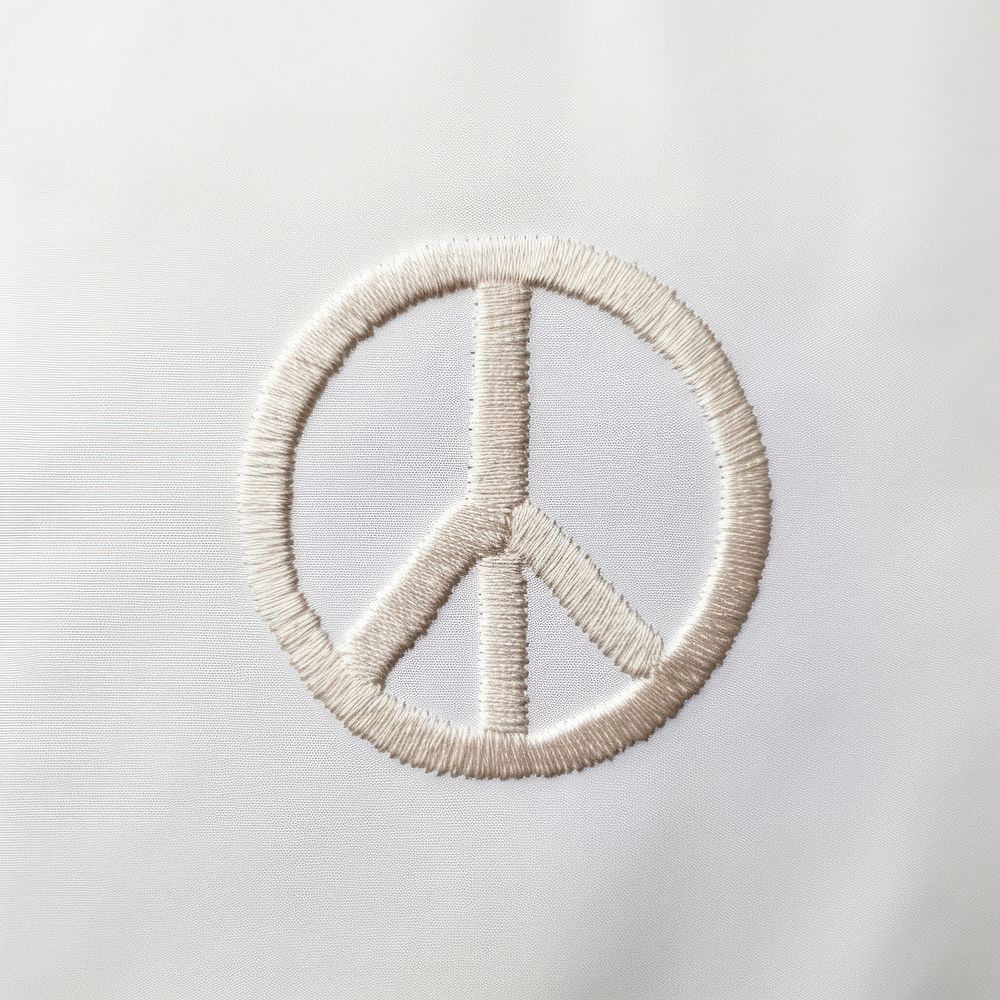 Peace sign embroidery style textile | Premium Photo - rawpixel