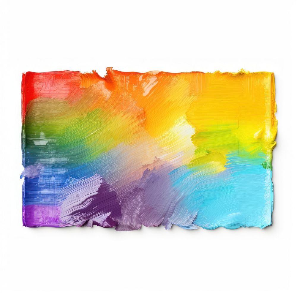 Rainbow flat paint brush stroke | Free Photo Illustration - rawpixel