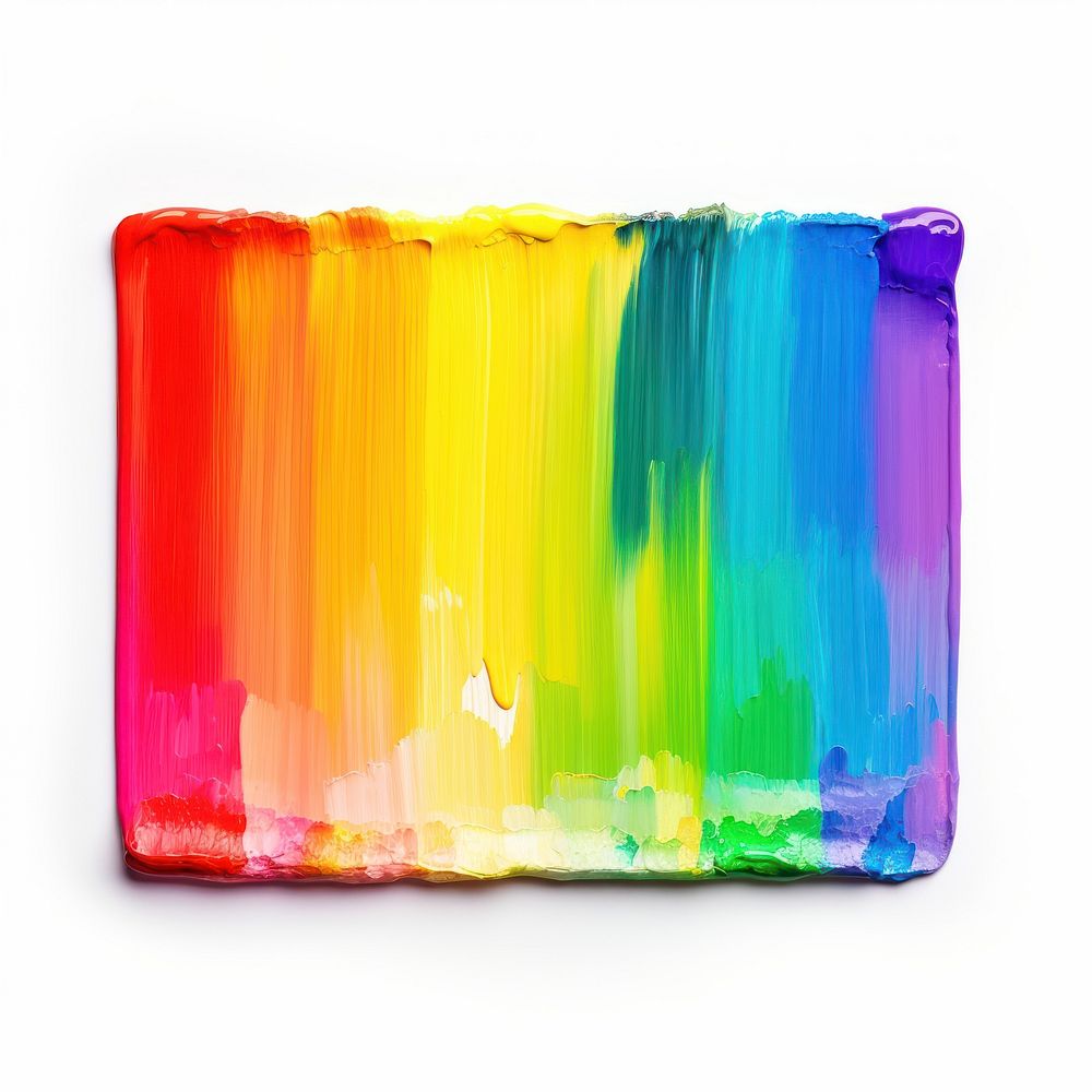 Rainbow flat paint brush stroke | Premium Photo Illustration - rawpixel