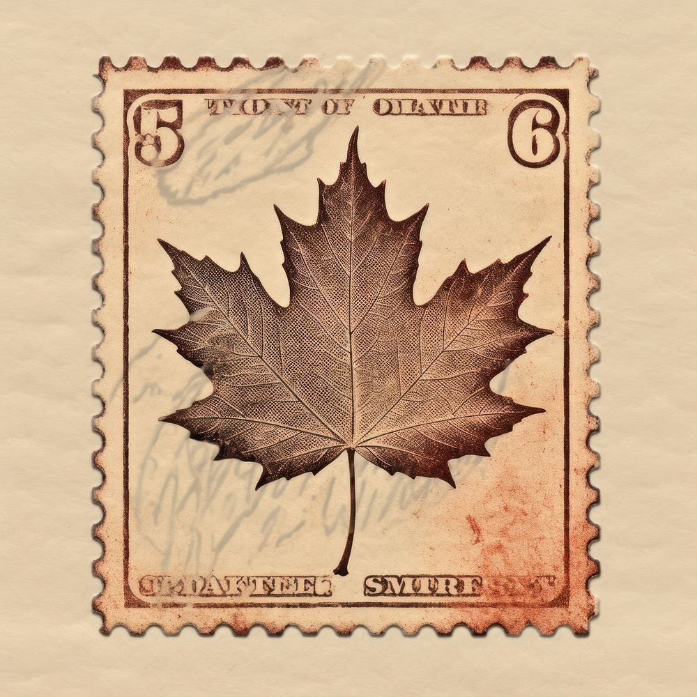 Vintage postage stamp leaf plant | Premium Photo Illustration - rawpixel