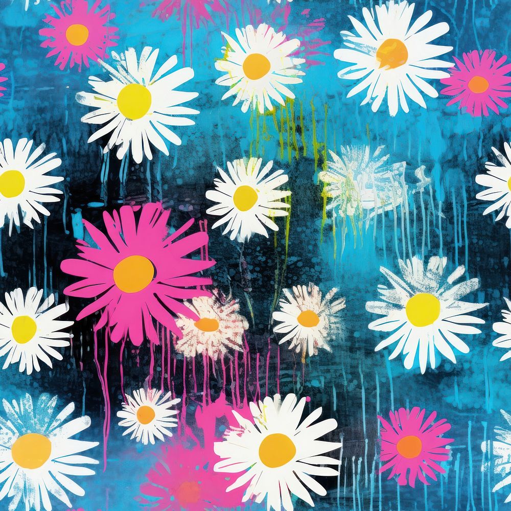 White daisy pattern backgrounds abstract | Premium Photo Illustration ...