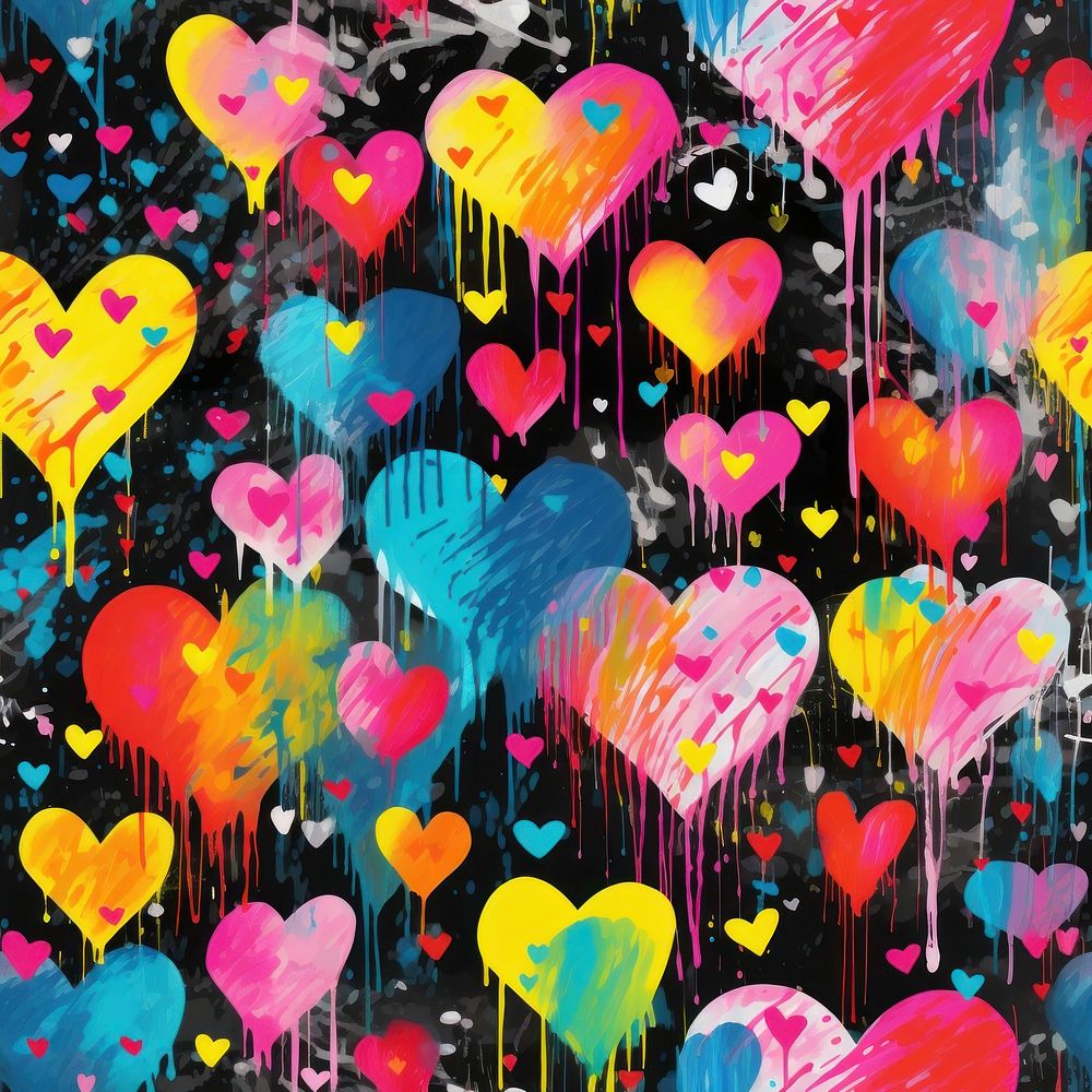 Heart pattern backgrounds abstract paint | Premium Photo Illustration ...