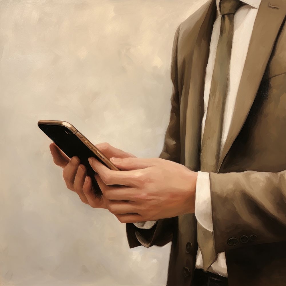 Hand holding smartphone painting hand | Premium Photo Illustration ...