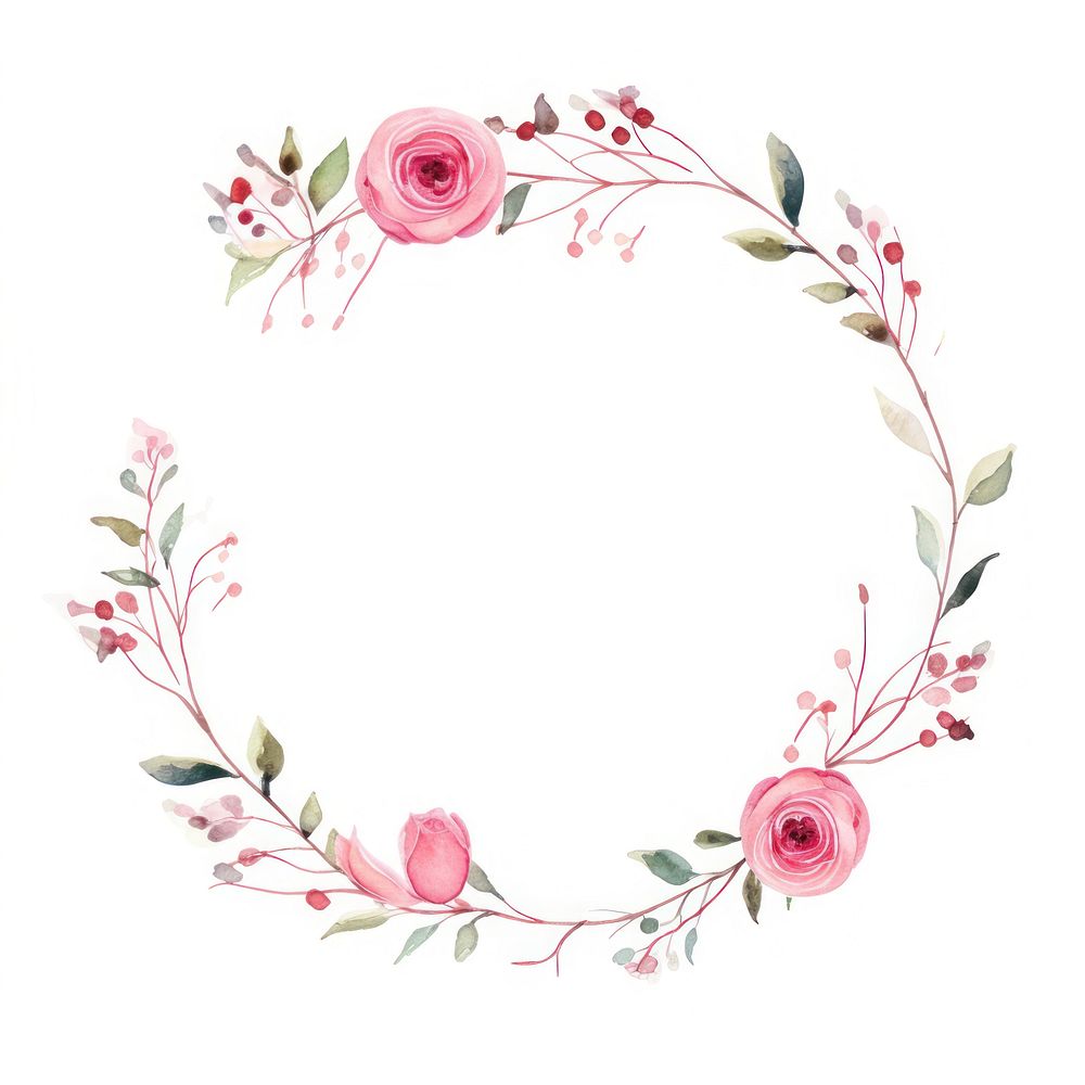 Little pink rose circle border | Premium Photo Illustration - rawpixel