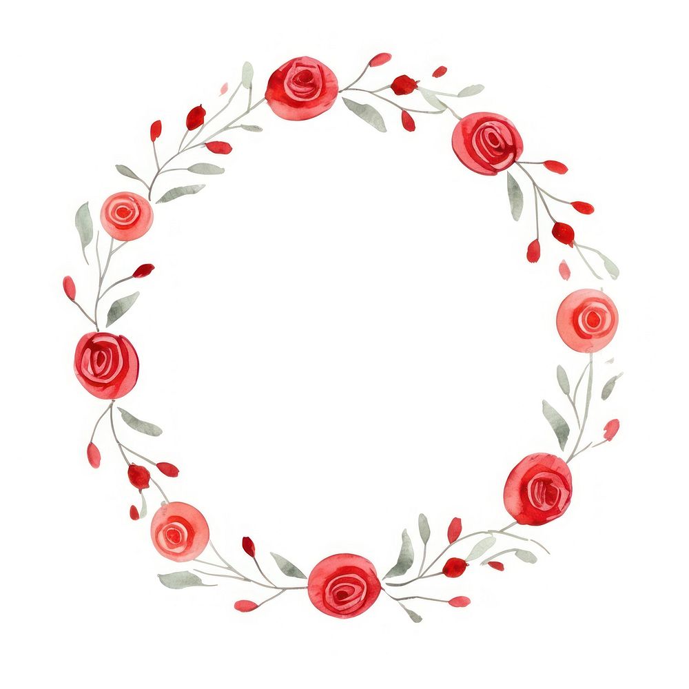 Little red rose circle border | Free Photo Illustration - rawpixel