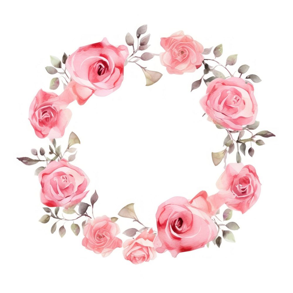Pink rose circle border pattern | Free Photo Illustration - rawpixel