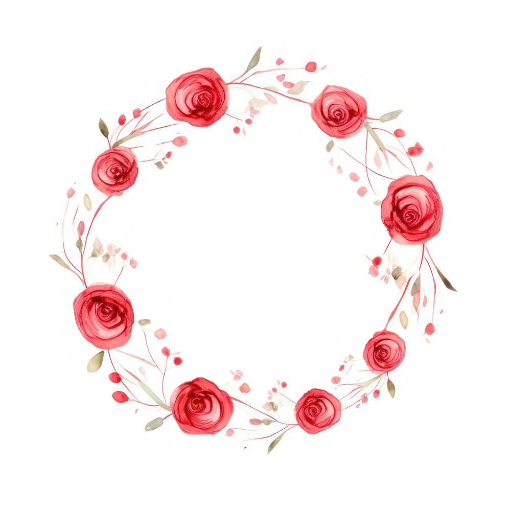 Red rose circle border pattern | Free Photo Illustration - rawpixel