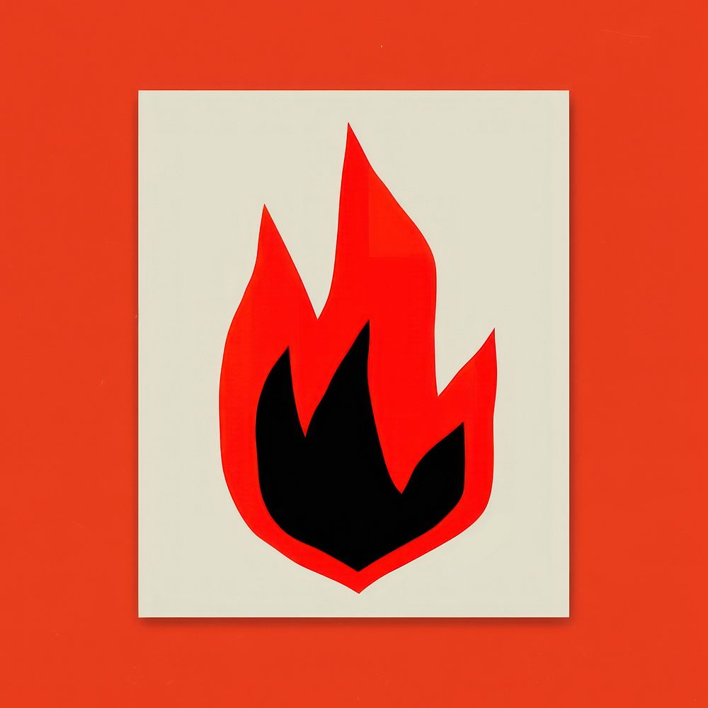 Fire icon text logo fireplace | Free Photo Illustration - rawpixel