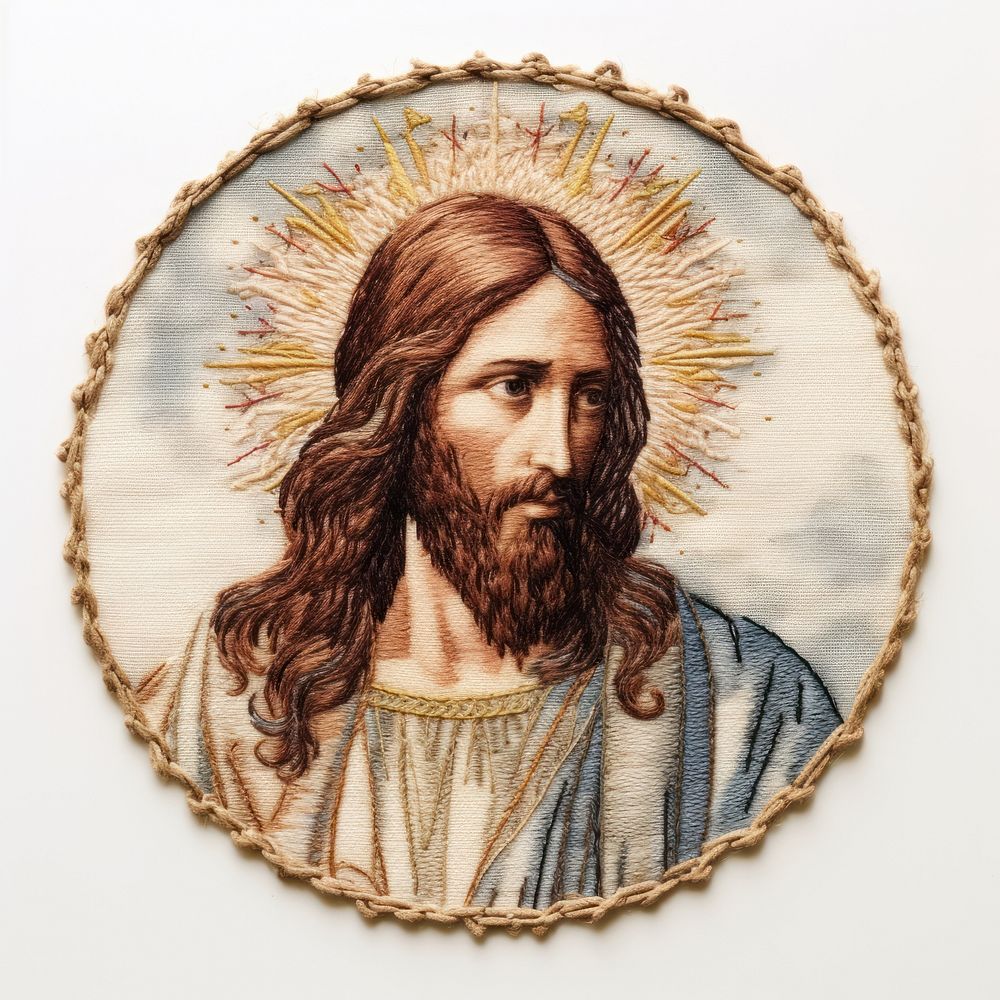 Jesus embroidery style painting art | Free Photo - rawpixel