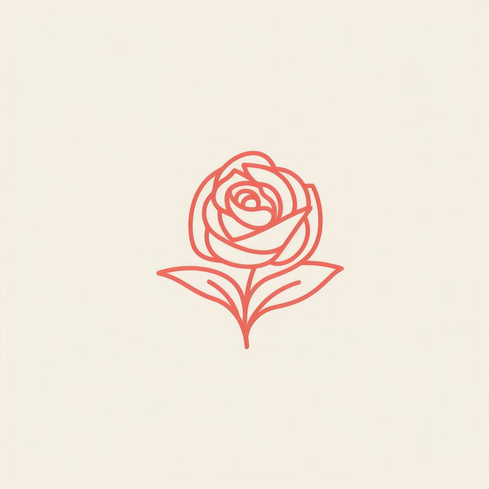 Rose icon drawing flower plant. | Free Photo Illustration - rawpixel