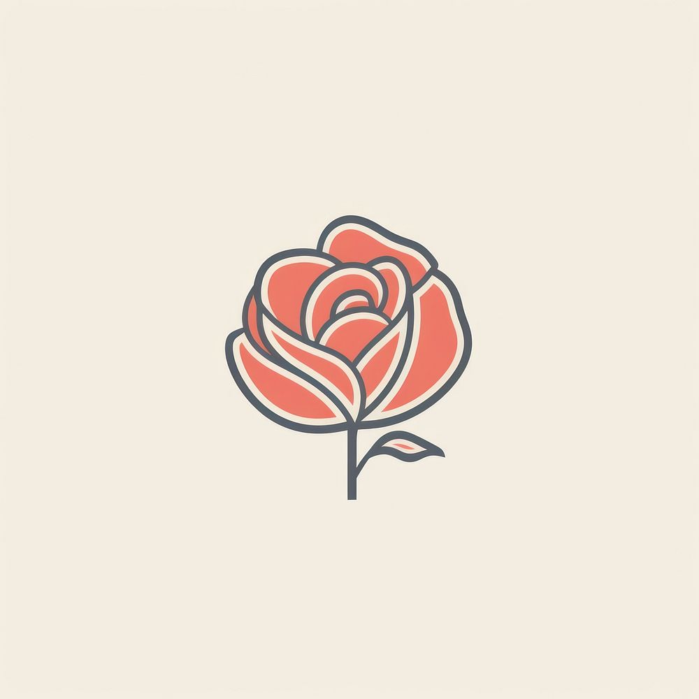 Rose icon drawing pattern flower. | Premium Photo Illustration - rawpixel