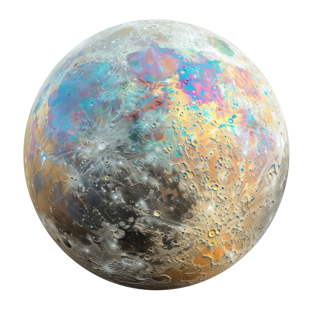 Full moon iridescent sphere planet | Premium Photo Illustration - rawpixel