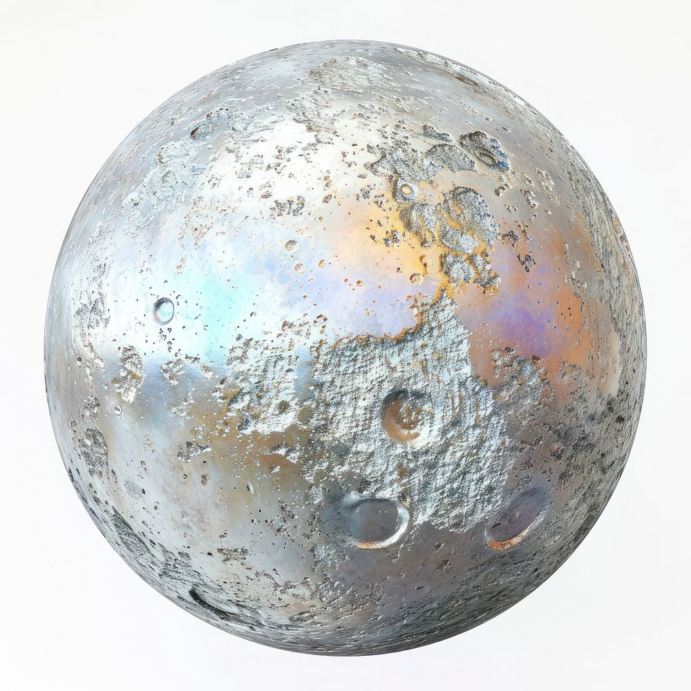 Full moon iridescent sphere space | Free Photo Illustration - rawpixel