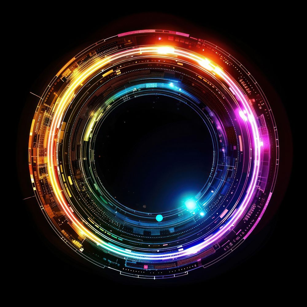 Circle light technology night. | Premium Photo Illustration - rawpixel