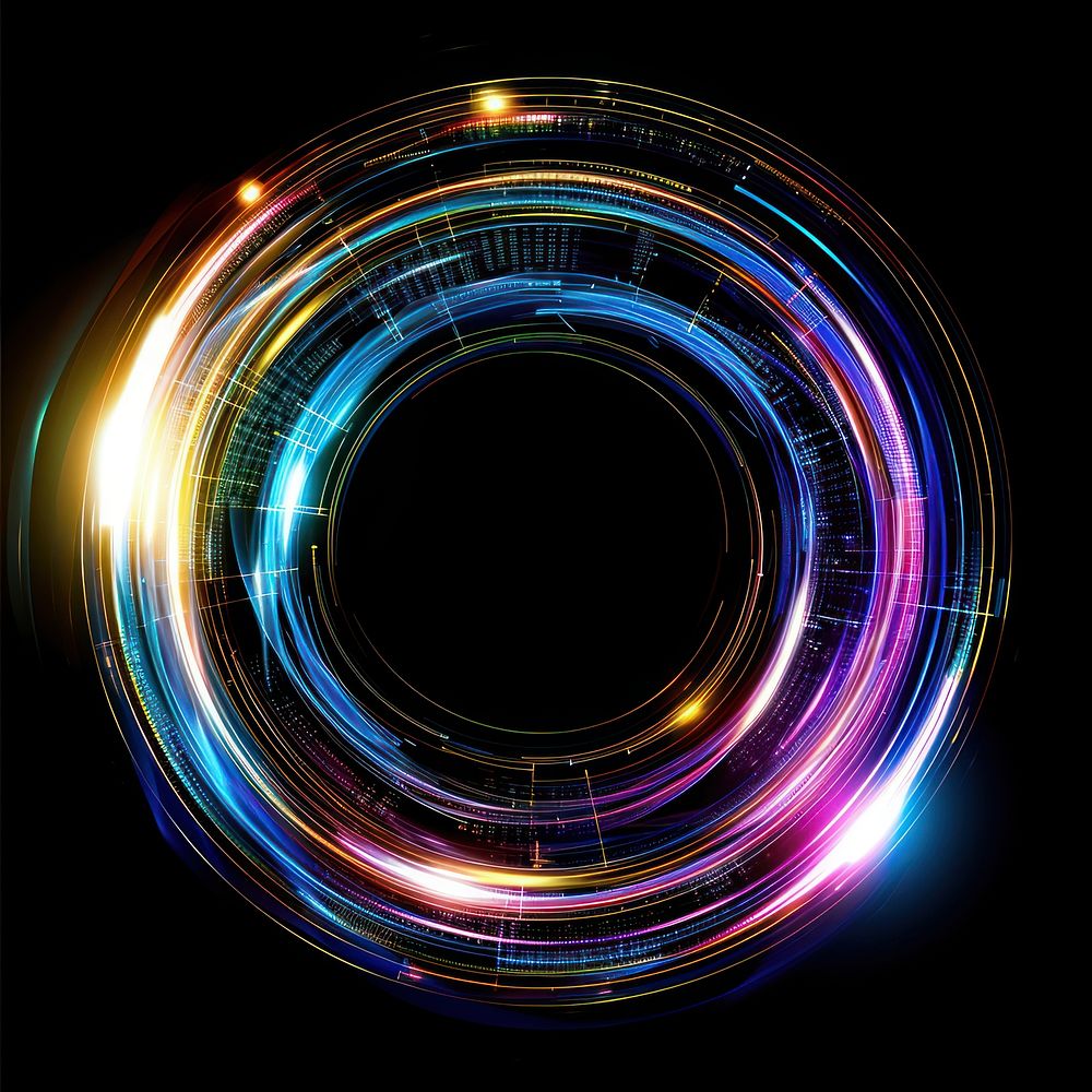 Circle light technology pattern. | Premium Photo Illustration - rawpixel