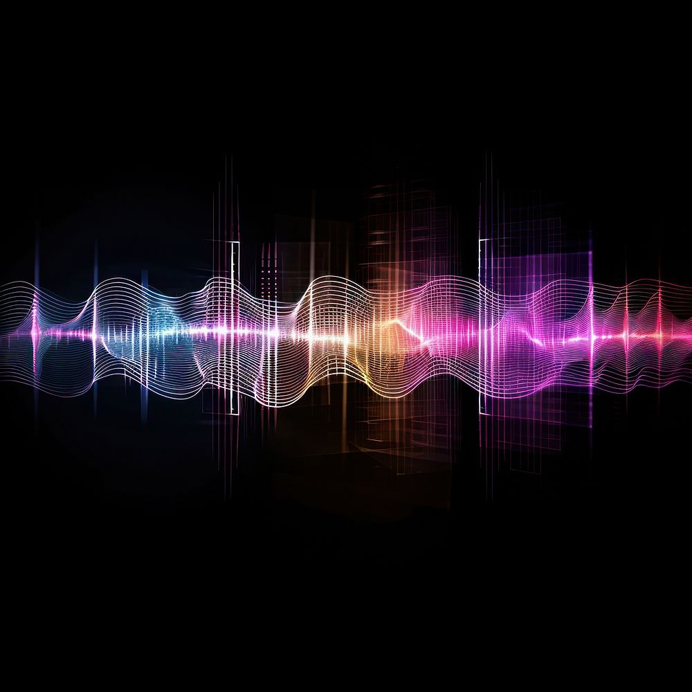 Digital sound wave light backgrounds | Premium Photo Illustration ...